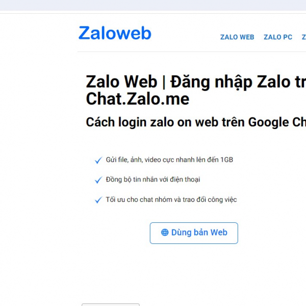 Zalo Web on Direct.me